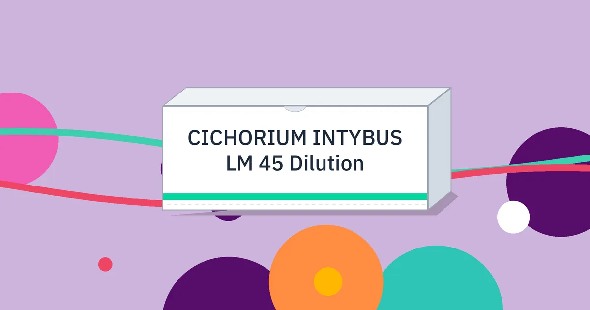 Symbolbild: Packung mit der Aufschrift CICHORIUM INTYBUS LM 45 Dilution (PZN 13446217) – Verfügbarkeit und Bezug in Apotheken in Frankfurt am Main