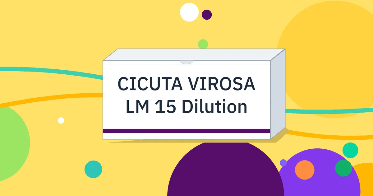 Symbolbild: Packung mit der Aufschrift CICUTA VIROSA LM 15 Dilution (PZN 12818711) – Verfügbarkeit und Bezug in Apotheken in Frankfurt am Main