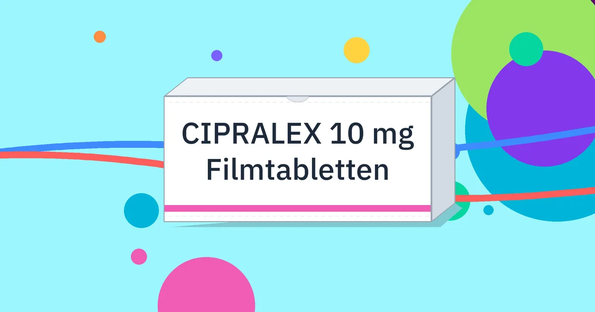 Symbolbild: Packung mit der Aufschrift CIPRALEX 10 mg Filmtabletten (PZN 02217531) – Verfügbarkeit und Bezug in Apotheken in Frankfurt am Main