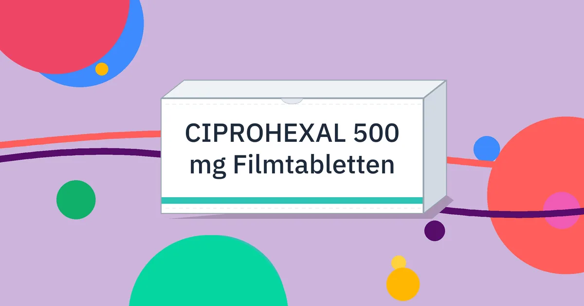 Symbolbild: Packung mit der Aufschrift CIPROHEXAL 500 mg Filmtabletten (PZN 01345830) – Verfügbarkeit und Bezug in Apotheken in Frankfurt am Main