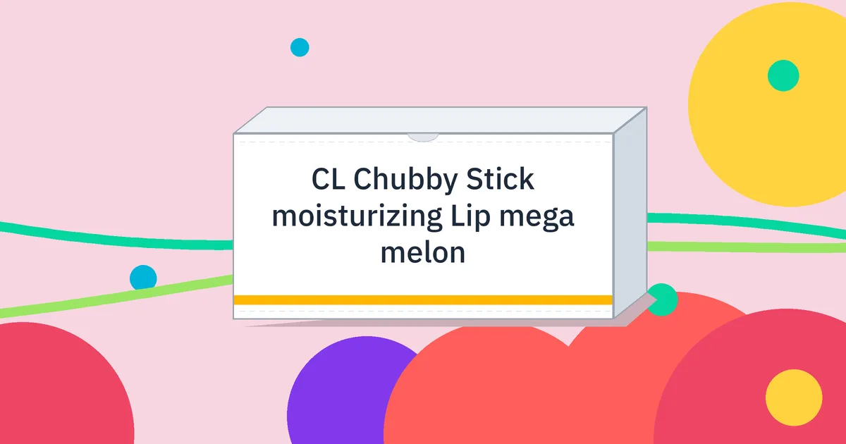 Symbolbild: Packung mit der Aufschrift CL Chubby Stick moisturizing Lip mega melon (PZN 20029106) – Verfügbarkeit und Bezug in Apotheken in Frankfurt am Main