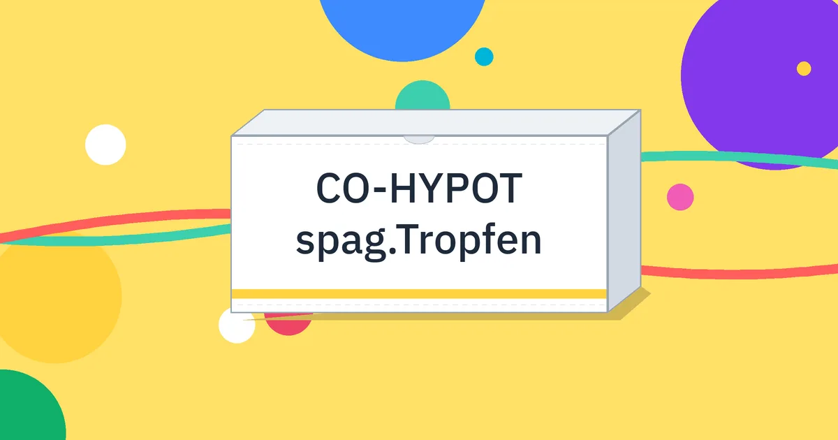 Symbolbild: Packung mit der Aufschrift CO-HYPOT spag.Tropfen (PZN 03821720) – Verfügbarkeit und Bezug in Apotheken in Frankfurt am Main