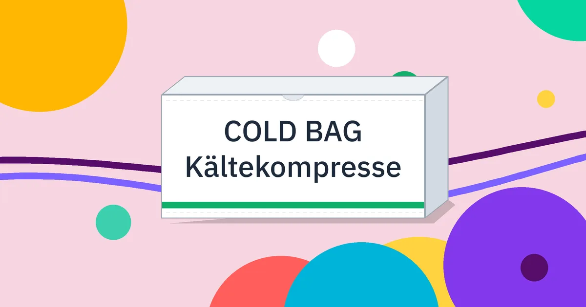 Symbolbild: Packung mit der Aufschrift COLD BAG Kältekompresse (PZN 08768195) – Verfügbarkeit und Bezug in Apotheken in Frankfurt am Main