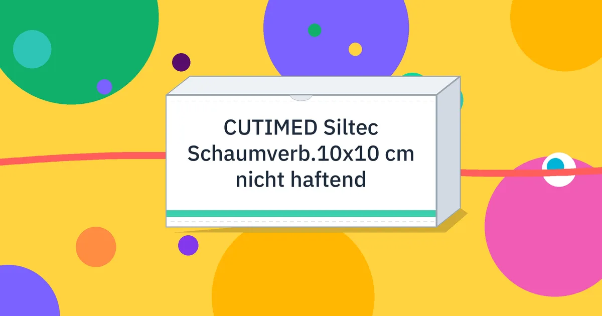 Symbolbild: Packung mit der Aufschrift CUTIMED Siltec Schaumverb.10x10 cm nicht haftend (PZN 14199175) – Verfügbarkeit und Bezug in Apotheken in Frankfurt am Main