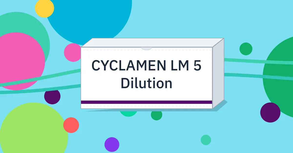 Symbolbild: Packung mit der Aufschrift CYCLAMEN LM 5 Dilution (PZN 12840337) – Verfügbarkeit und Bezug in Apotheken in Frankfurt am Main