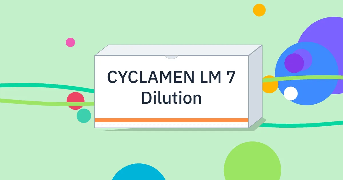Symbolbild: Packung mit der Aufschrift CYCLAMEN LM 7 Dilution (PZN 12840343) – Verfügbarkeit und Bezug in Apotheken in Frankfurt am Main