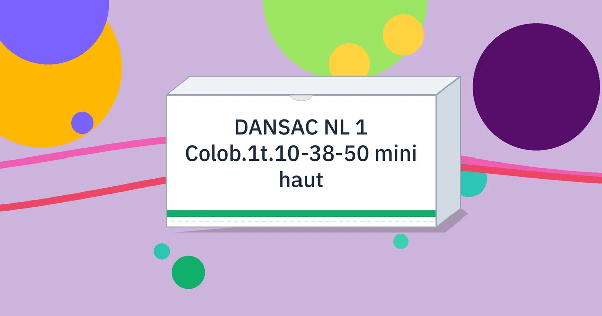 Symbolbild: Packung mit der Aufschrift DANSAC NL 1 Colob.1t.10-38-50 mini haut (PZN 08843270) – Verfügbarkeit und Bezug in Apotheken in Frankfurt am Main