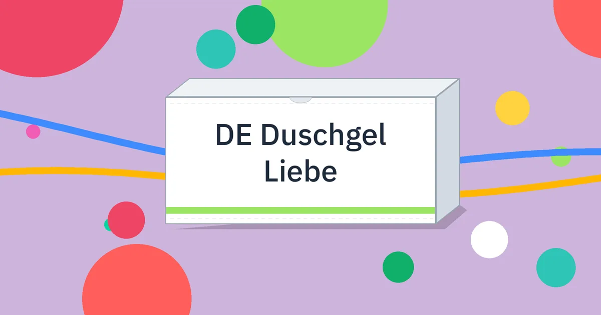 Symbolbild: Packung mit der Aufschrift DE Duschgel Liebe (PZN 17619488) – Verfügbarkeit und Bezug in Apotheken in Frankfurt am Main