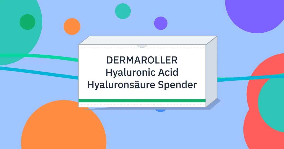 Symbolbild: Packung mit der Aufschrift DERMAROLLER Hyaluronic Acid Hyaluronsäure Spender (PZN 16203768) – Verfügbarkeit und Bezug in Apotheken in Frankfurt am Main