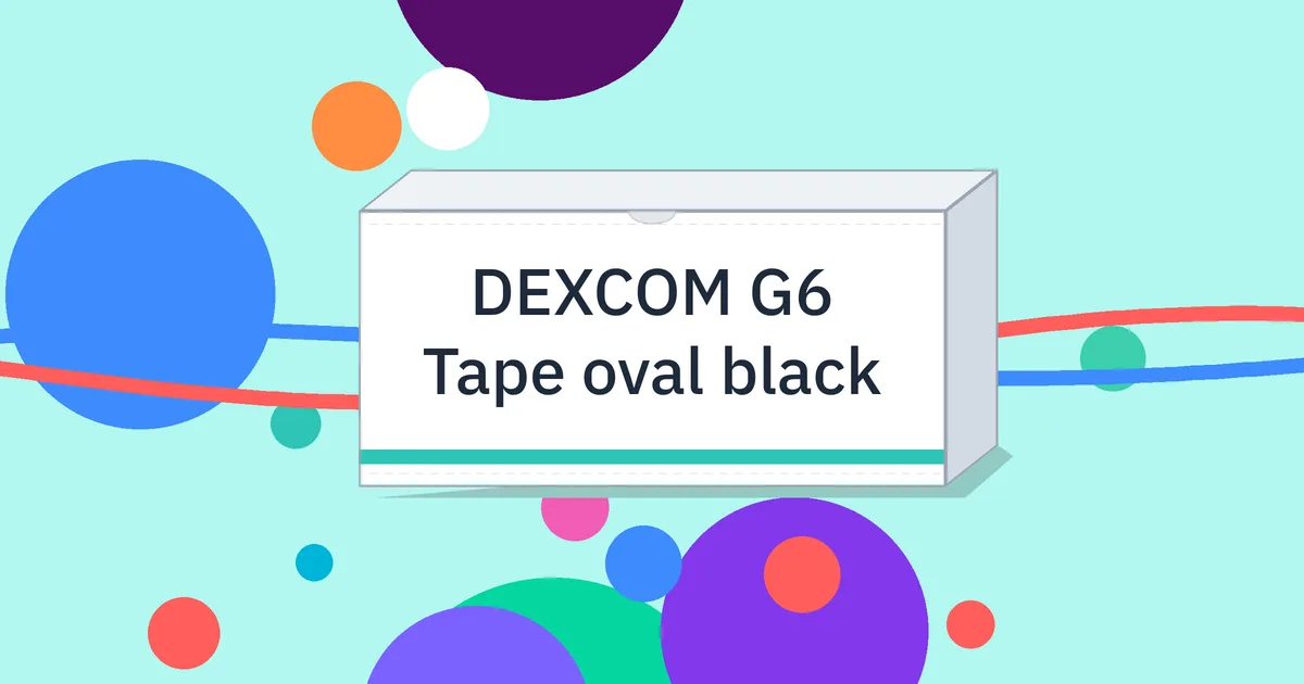 Symbolbild: Packung mit der Aufschrift DEXCOM G6 Tape oval black (PZN 18178632) – Verfügbarkeit und Bezug in Apotheken in Frankfurt am Main