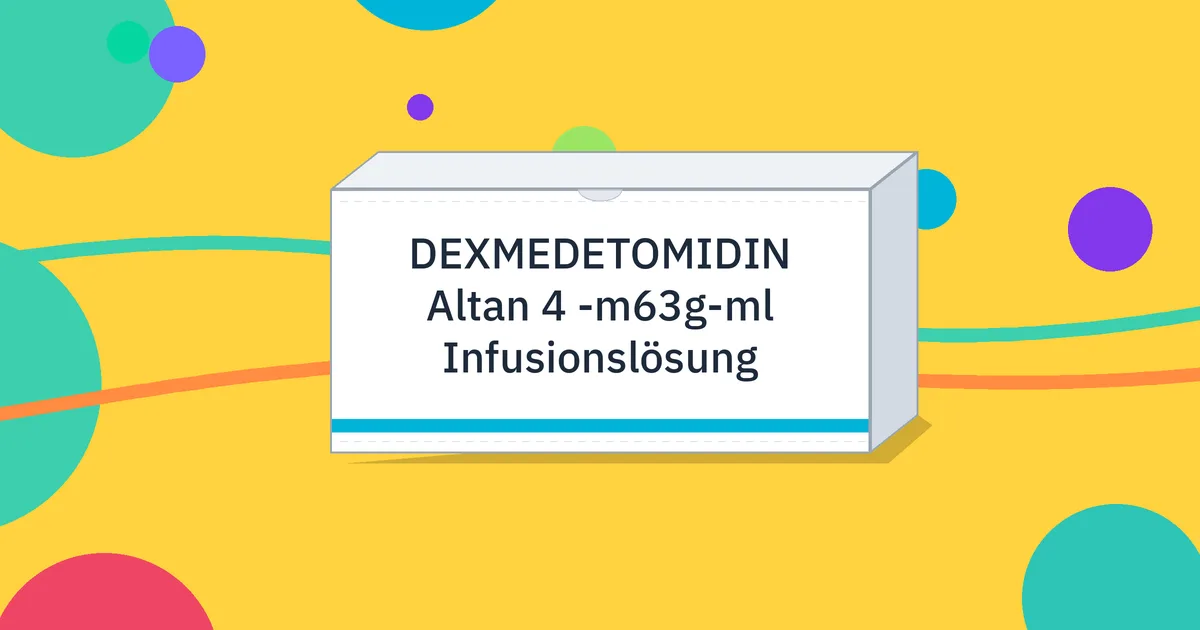 Symbolbild: Packung mit der Aufschrift DEXMEDETOMIDIN Altan 4 -m63g-ml Infusionslösung (PZN 17510917) – Verfügbarkeit und Bezug in Apotheken in Frankfurt am Main