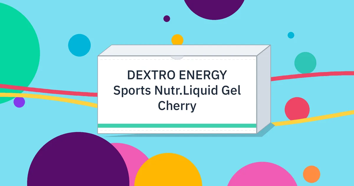 Symbolbild: Packung mit der Aufschrift DEXTRO ENERGY Sports Nutr.Liquid Gel Cherry (PZN 20332997) – Verfügbarkeit und Bezug in Apotheken in Frankfurt am Main