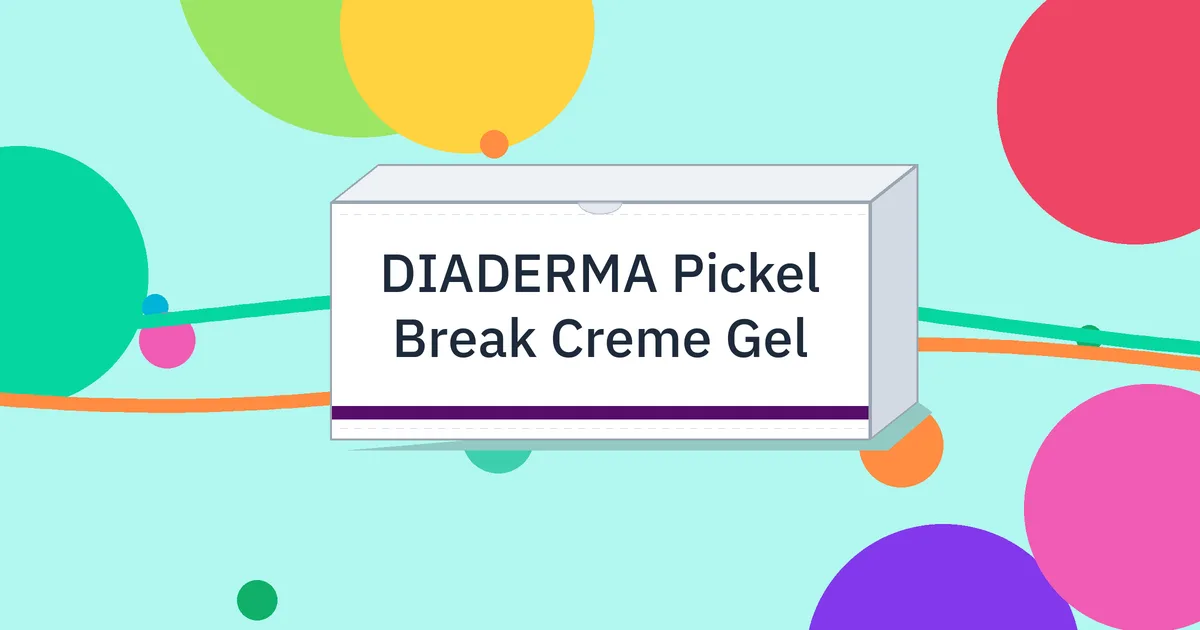 Symbolbild: Packung mit der Aufschrift DIADERMA Pickel Break Creme Gel (PZN 20103570) – Verfügbarkeit und Bezug in Apotheken in Frankfurt am Main