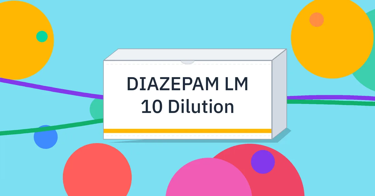 Symbolbild: Packung mit der Aufschrift DIAZEPAM LM 10 Dilution (PZN 12840805) – Verfügbarkeit und Bezug in Apotheken in Frankfurt am Main