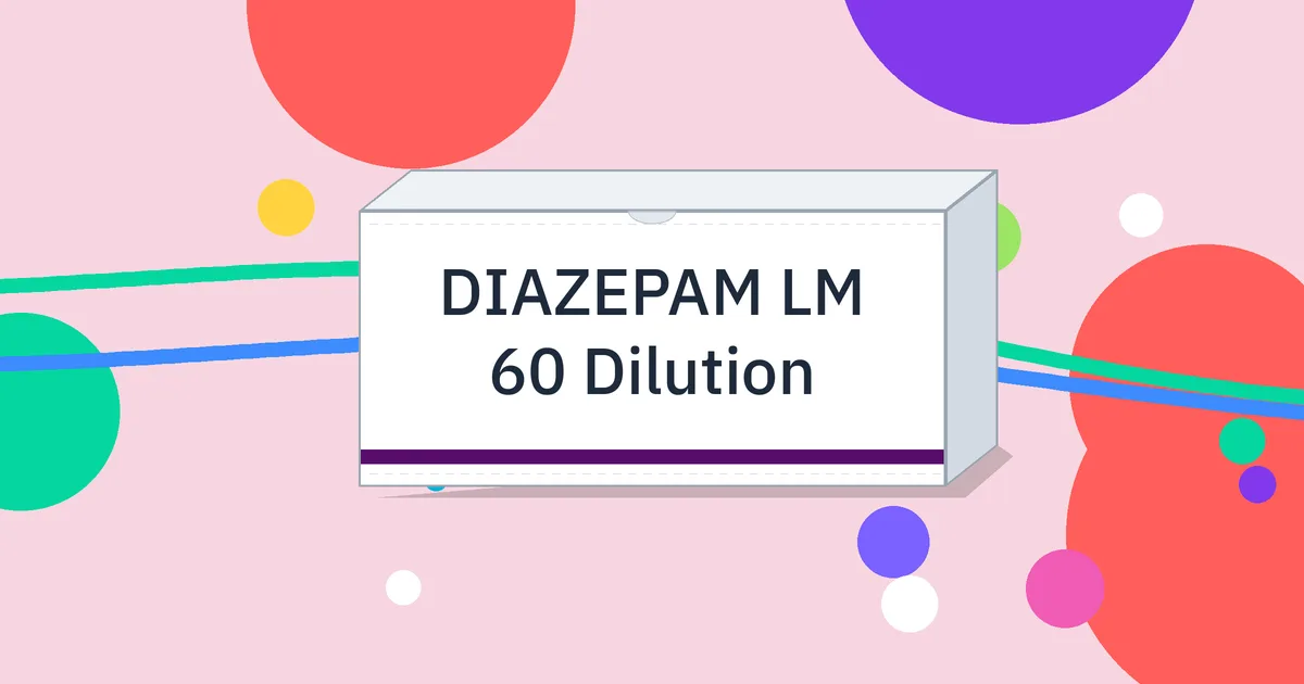Symbolbild: Packung mit der Aufschrift DIAZEPAM LM 60 Dilution (PZN 12841087) – Verfügbarkeit und Bezug in Apotheken in Frankfurt am Main