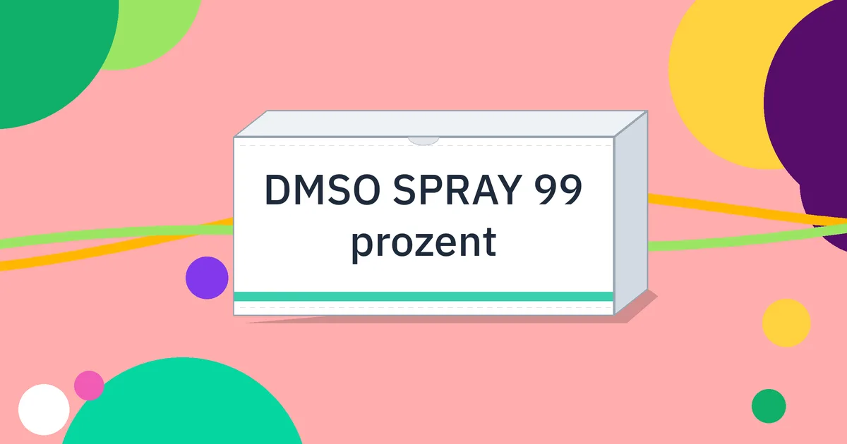 Symbolbild: Packung mit der Aufschrift DMSO SPRAY 99 prozent (PZN 19145534) – Verfügbarkeit und Bezug in Apotheken in Frankfurt am Main