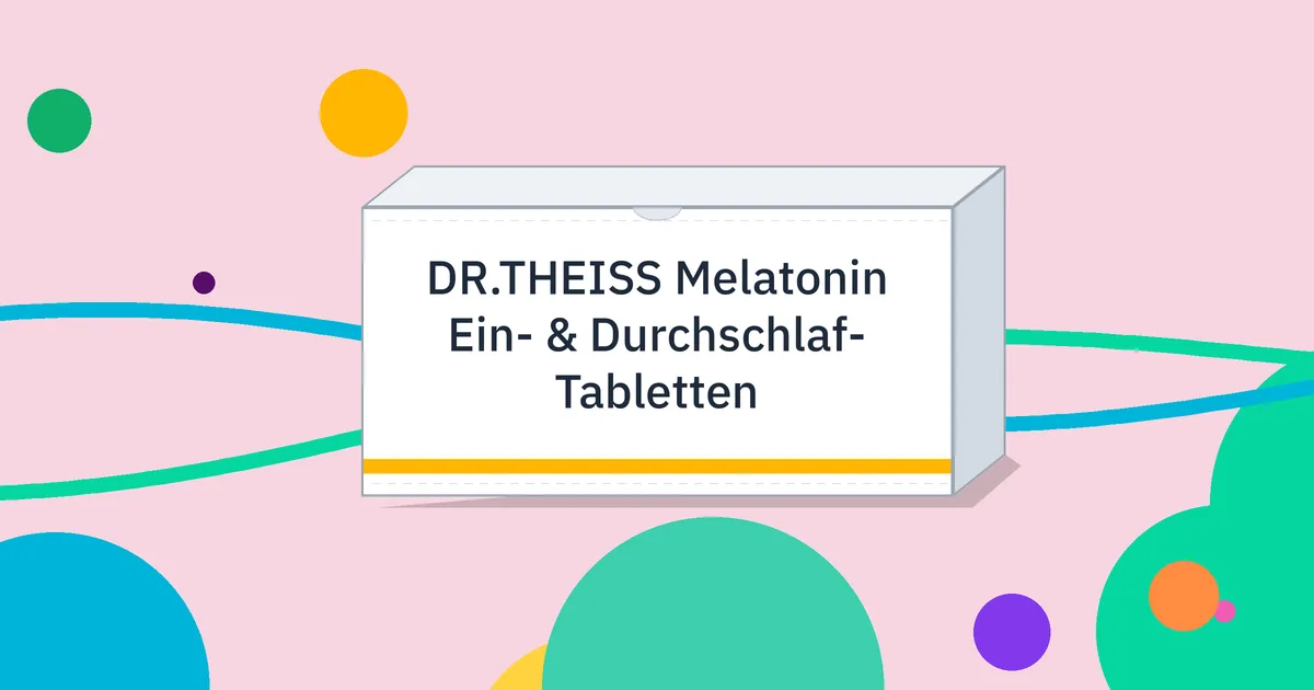 Symbolbild: Packung mit der Aufschrift DR.THEISS Melatonin Ein- & Durchschlaf-Tabletten (PZN 18728794) – Verfügbarkeit und Bezug in Apotheken in Frankfurt am Main