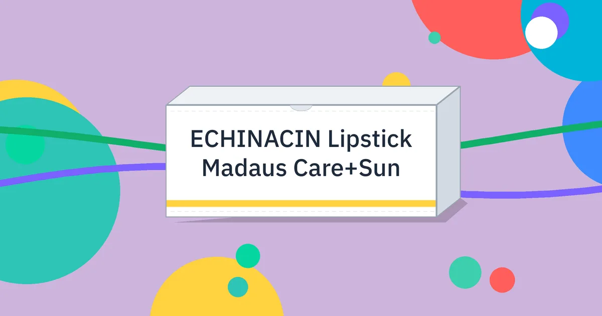 Symbolbild: Packung mit der Aufschrift ECHINACIN Lipstick Madaus Care+Sun (PZN 11548155) – Verfügbarkeit und Bezug in Apotheken in Frankfurt am Main