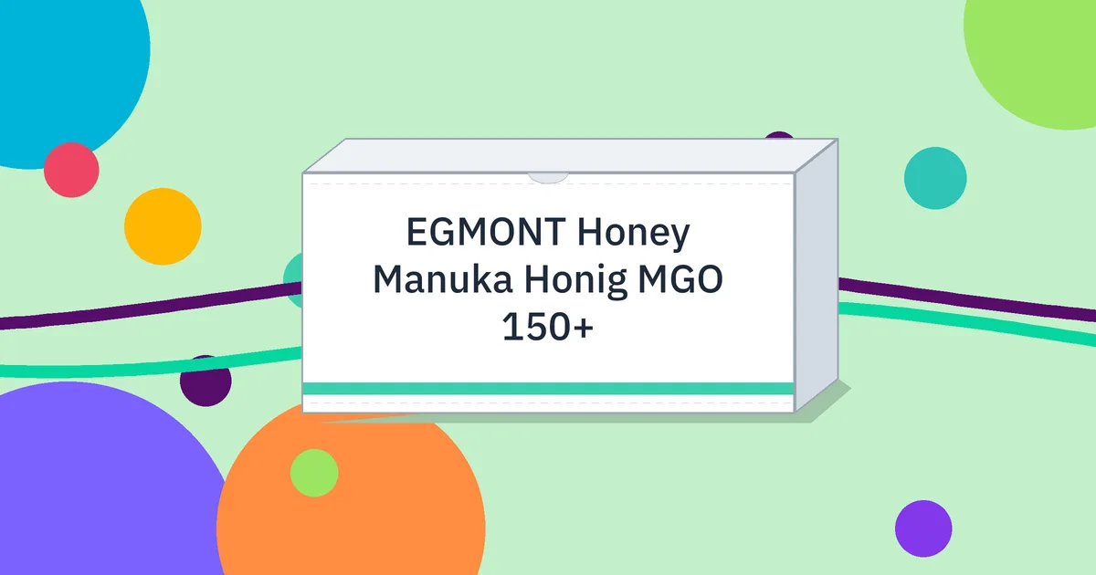 Symbolbild: Packung mit der Aufschrift EGMONT Honey Manuka Honig MGO 150+ (PZN 17850369) – Verfügbarkeit und Bezug in Apotheken in Frankfurt am Main