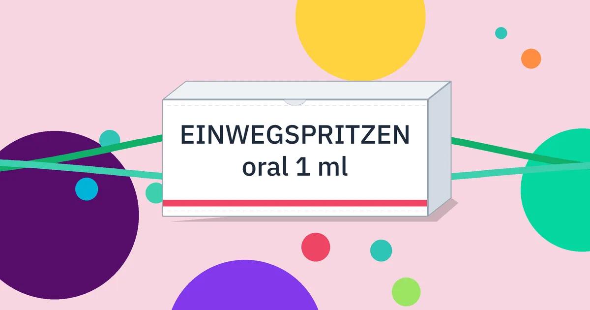 Symbolbild: Packung mit der Aufschrift EINWEGSPRITZEN oral 1 ml (PZN 19996545) – Verfügbarkeit und Bezug in Apotheken in Frankfurt am Main