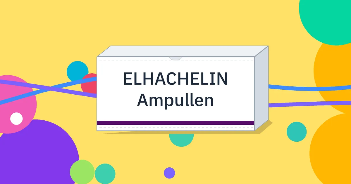 Symbolbild: Packung mit der Aufschrift ELHACHELIN Ampullen (PZN 04190279) – Verfügbarkeit und Bezug in Apotheken in Frankfurt am Main