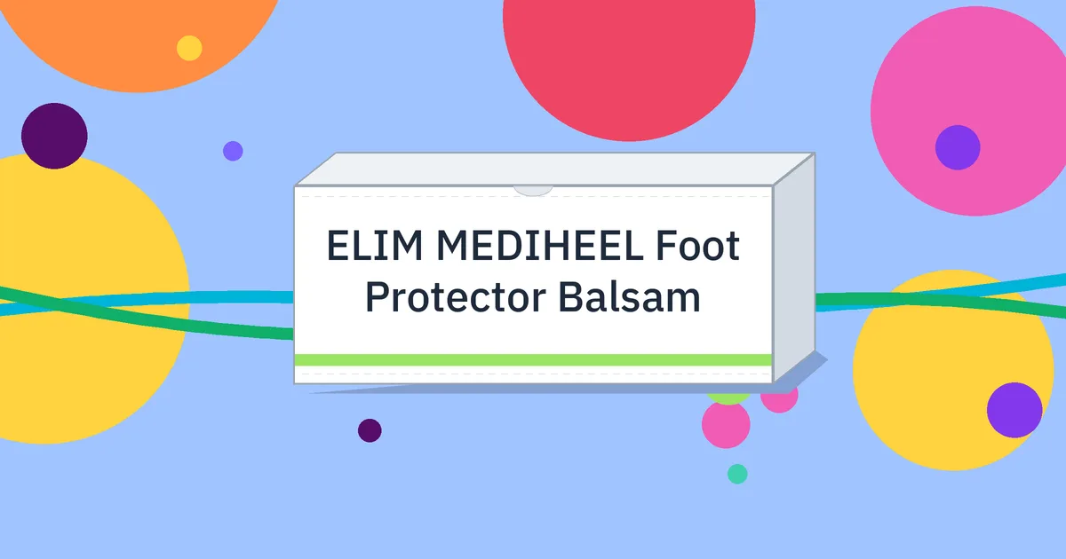 Symbolbild: Packung mit der Aufschrift ELIM MEDIHEEL Foot Protector Balsam (PZN 15197540) – Verfügbarkeit und Bezug in Apotheken in Frankfurt am Main