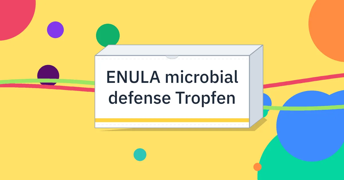 Symbolbild: Packung mit der Aufschrift ENULA microbial defense Tropfen (PZN 19815526) – Verfügbarkeit und Bezug in Apotheken in Frankfurt am Main