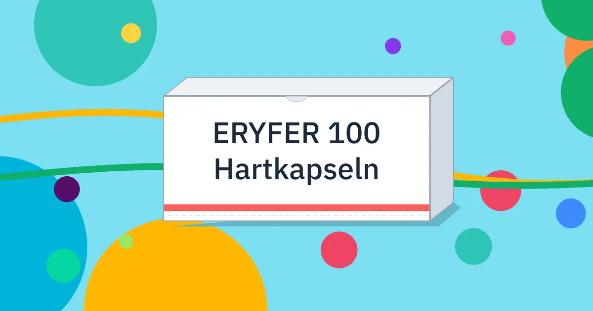 Symbolbild: Packung mit der Aufschrift ERYFER 100 Hartkapseln (PZN 04427043) – Verfügbarkeit und Bezug in Apotheken in Frankfurt am Main