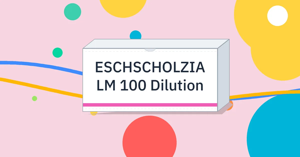 Symbolbild: Packung mit der Aufschrift ESCHSCHOLZIA LM 100 Dilution (PZN 13480243) – Verfügbarkeit und Bezug in Apotheken in Frankfurt am Main