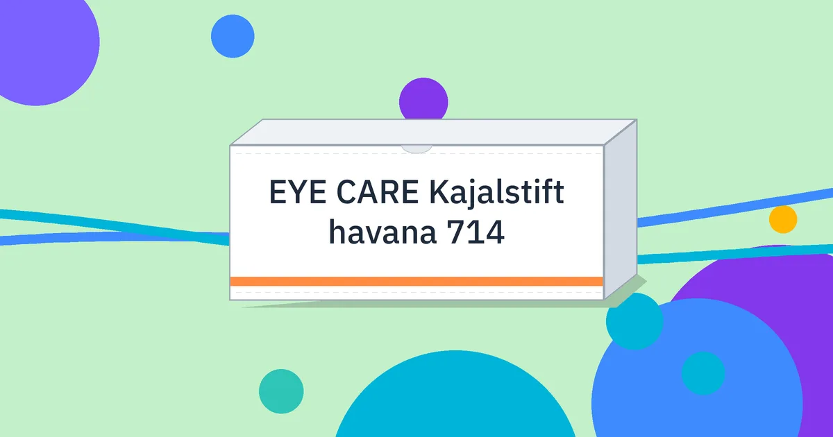 Symbolbild: Packung mit der Aufschrift EYE CARE Kajalstift havana 714 (PZN 03640958) – Verfügbarkeit und Bezug in Apotheken in Frankfurt am Main