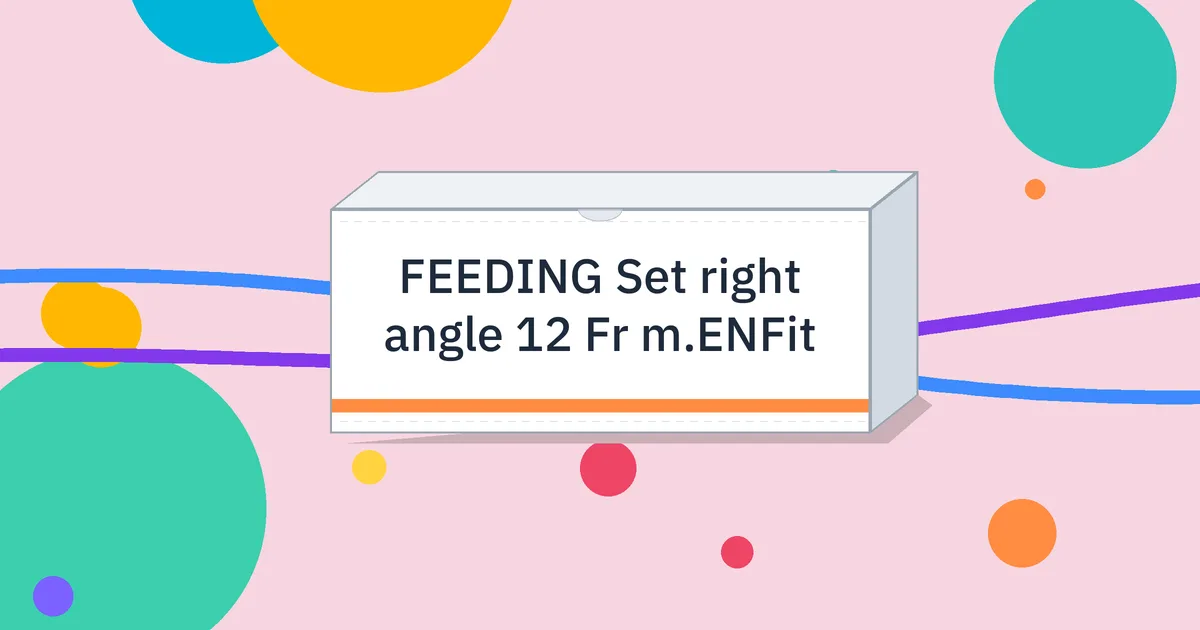 Symbolbild: Packung mit der Aufschrift FEEDING Set right angle 12 Fr m.ENFit (PZN 20305090) – Verfügbarkeit und Bezug in Apotheken in Frankfurt am Main