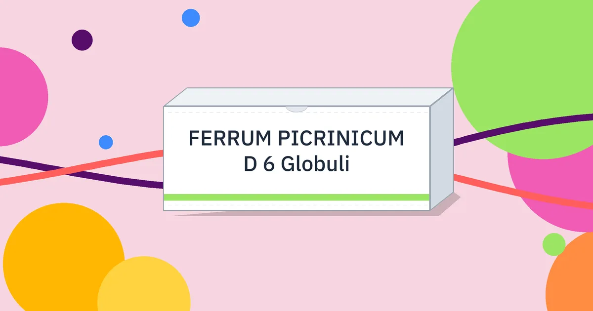 Symbolbild: Packung mit der Aufschrift FERRUM PICRINICUM D 6 Globuli (PZN 07168010) – Verfügbarkeit und Bezug in Apotheken in Frankfurt am Main