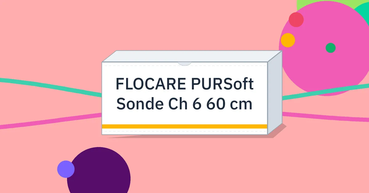 Symbolbild: Packung mit der Aufschrift FLOCARE PURSoft Sonde Ch 6 60 cm (PZN 10185839) – Verfügbarkeit und Bezug in Apotheken in Frankfurt am Main