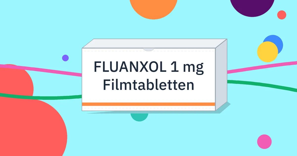 Symbolbild: Packung mit der Aufschrift FLUANXOL 1 mg Filmtabletten (PZN 17580361) – Verfügbarkeit und Bezug in Apotheken in Frankfurt am Main