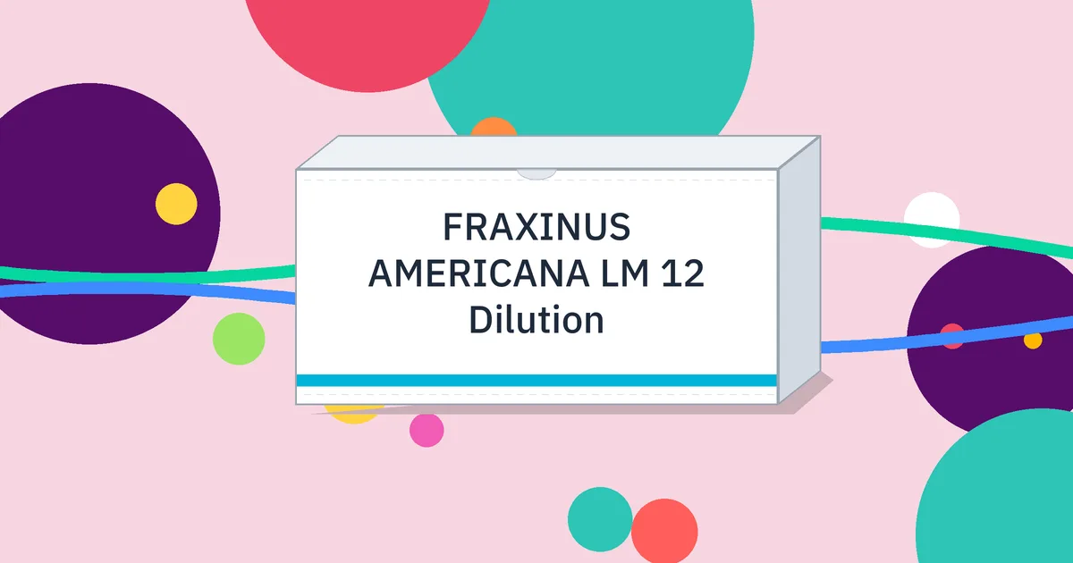 Symbolbild: Packung mit der Aufschrift FRAXINUS AMERICANA LM 12 Dilution (PZN 13491554) – Verfügbarkeit und Bezug in Apotheken in Frankfurt am Main