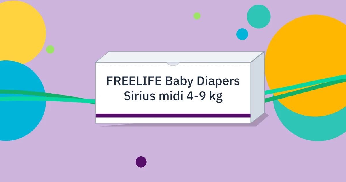 Symbolbild: Packung mit der Aufschrift FREELIFE Baby Diapers Sirius midi 4-9 kg (PZN 20317101) – Verfügbarkeit und Bezug in Apotheken in Frankfurt am Main
