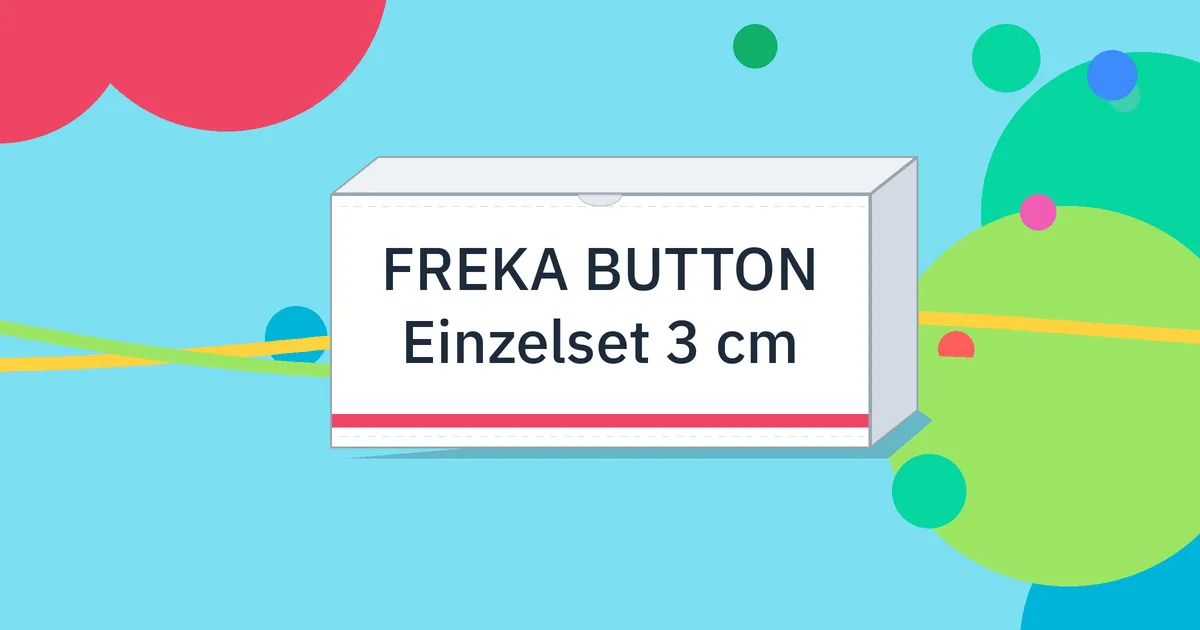 Symbolbild: Packung mit der Aufschrift FREKA BUTTON Einzelset 3 cm (PZN 00252919) – Verfügbarkeit und Bezug in Apotheken in Frankfurt am Main