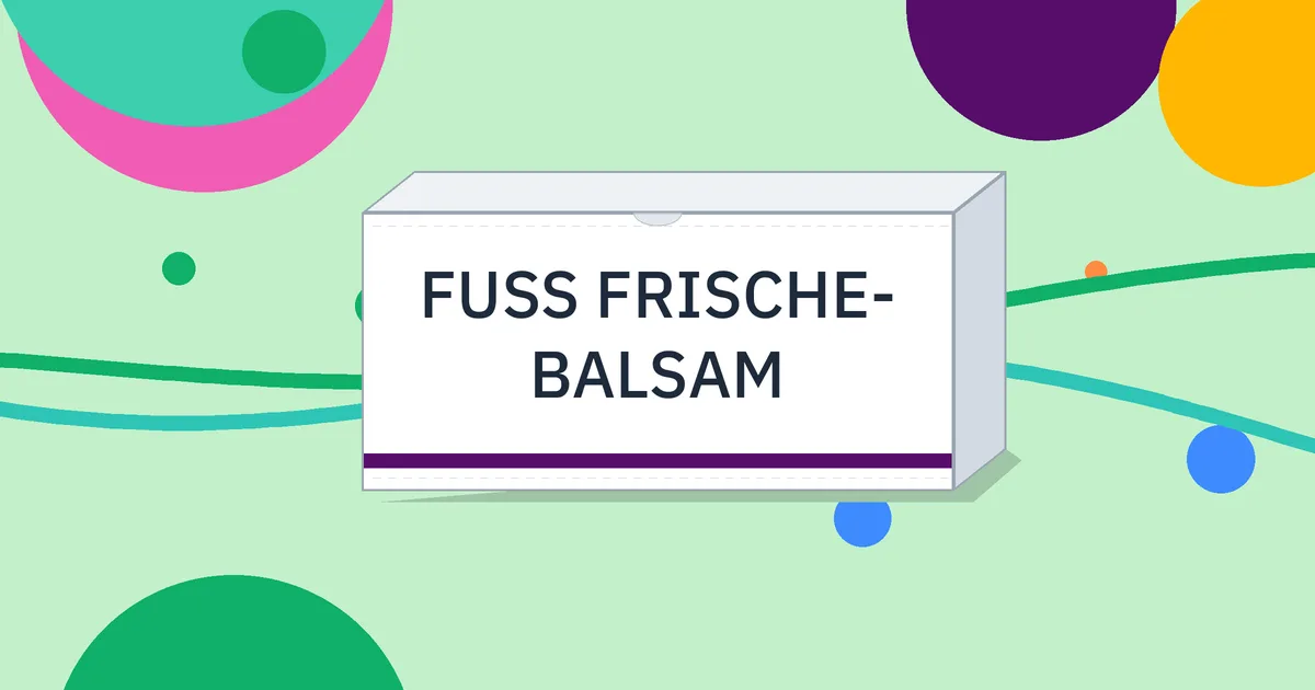 Symbolbild: Packung mit der Aufschrift FUSS FRISCHE-BALSAM (PZN 02904390) – Verfügbarkeit und Bezug in Apotheken in Frankfurt am Main