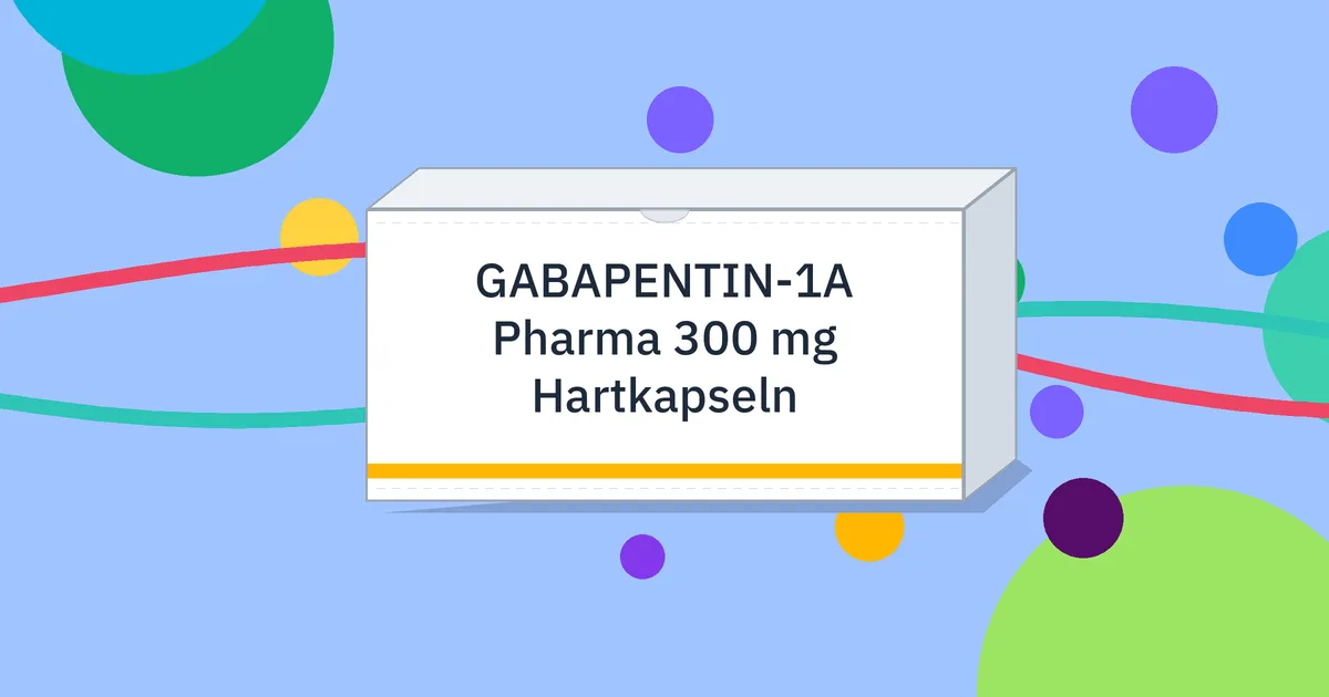 Symbolbild: Packung mit der Aufschrift GABAPENTIN-1A Pharma 300 mg Hartkapseln (PZN 04170650) – Verfügbarkeit und Bezug in Apotheken in Frankfurt am Main