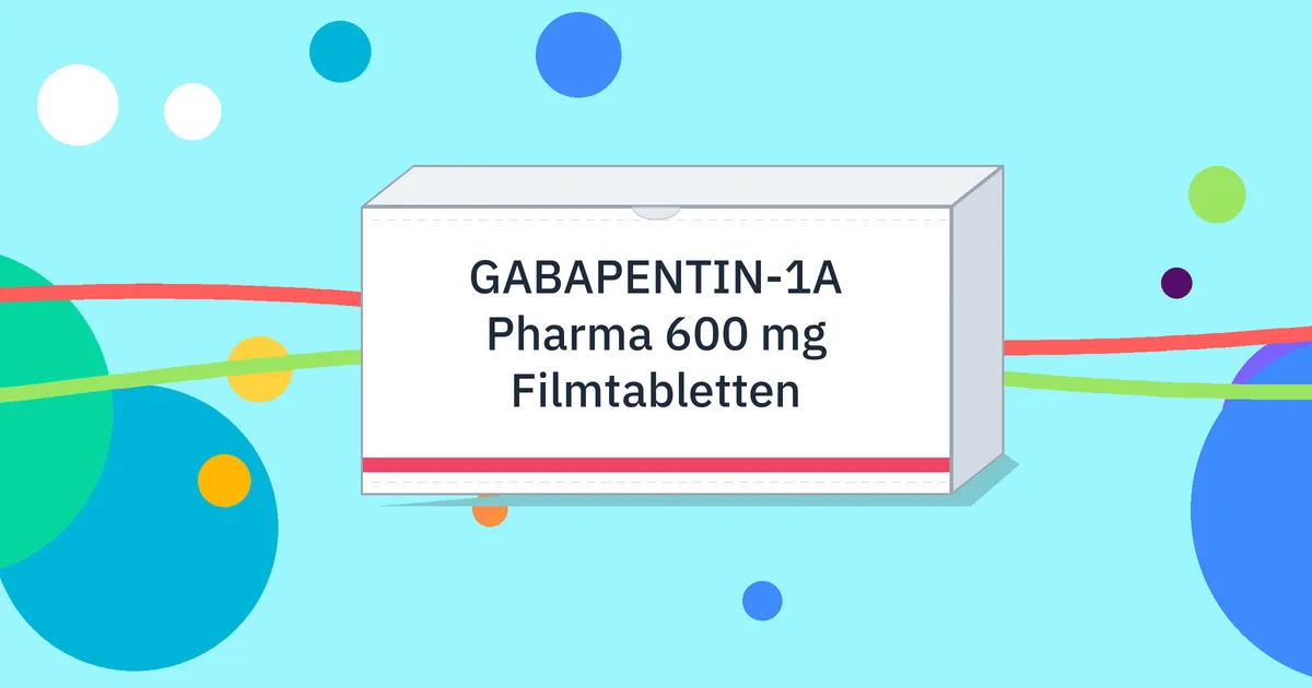 Symbolbild: Packung mit der Aufschrift GABAPENTIN-1A Pharma 600 mg Filmtabletten (PZN 01602669) – Verfügbarkeit und Bezug in Apotheken in Frankfurt am Main