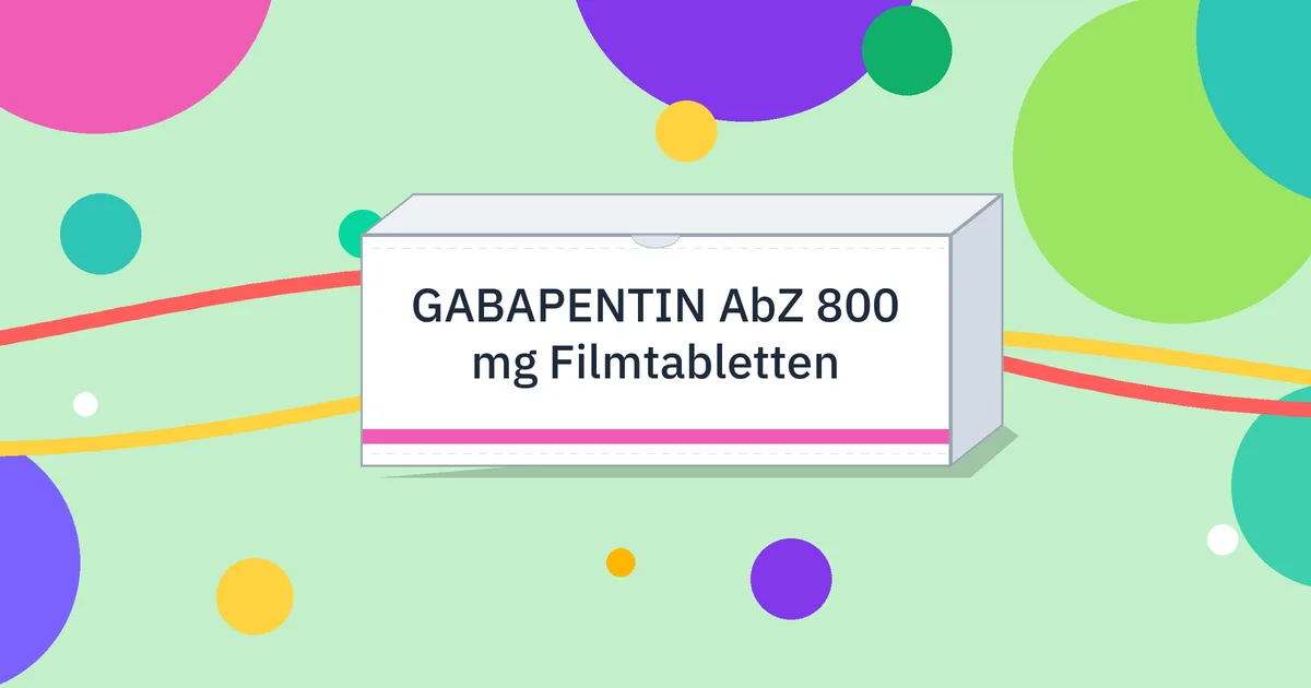 Symbolbild: Packung mit der Aufschrift GABAPENTIN AbZ 800 mg Filmtabletten (PZN 01027567) – Verfügbarkeit und Bezug in Apotheken in Frankfurt am Main