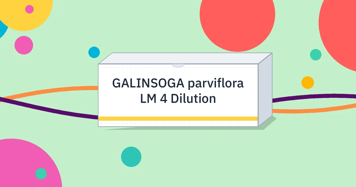 Symbolbild: Packung mit der Aufschrift GALINSOGA parviflora LM 4 Dilution (PZN 13496557) – Verfügbarkeit und Bezug in Apotheken in Frankfurt am Main
