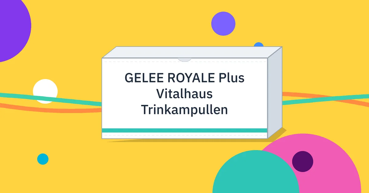 Symbolbild: Packung mit der Aufschrift GELEE ROYALE Plus Vitalhaus Trinkampullen (PZN 01217859) – Verfügbarkeit und Bezug in Apotheken in Frankfurt am Main