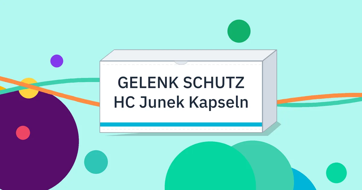 Symbolbild: Packung mit der Aufschrift GELENK SCHUTZ HC Junek Kapseln (PZN 09325152) – Verfügbarkeit und Bezug in Apotheken in Frankfurt am Main