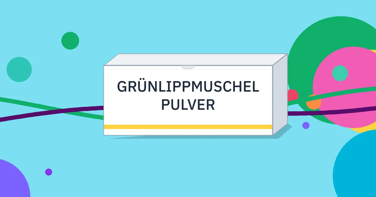Symbolbild: Packung mit der Aufschrift GRÜNLIPPMUSCHEL PULVER (PZN 08811330) – Verfügbarkeit und Bezug in Apotheken in Frankfurt am Main