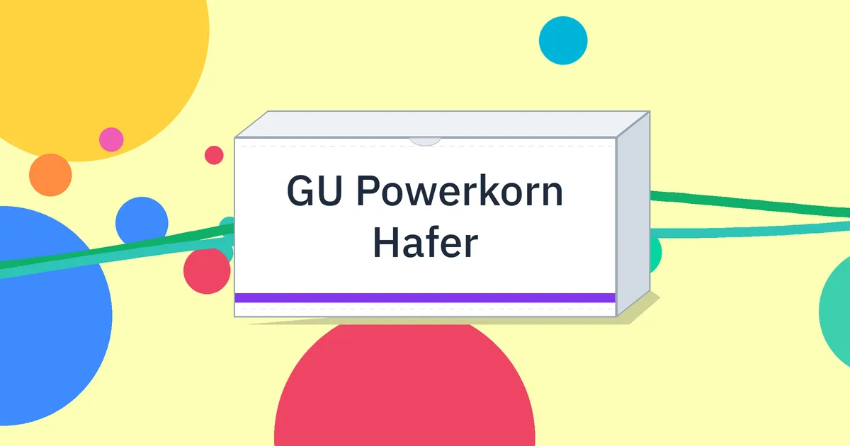 Symbolbild: Packung mit der Aufschrift GU Powerkorn Hafer (PZN 19207442) – Verfügbarkeit und Bezug in Apotheken in Frankfurt am Main