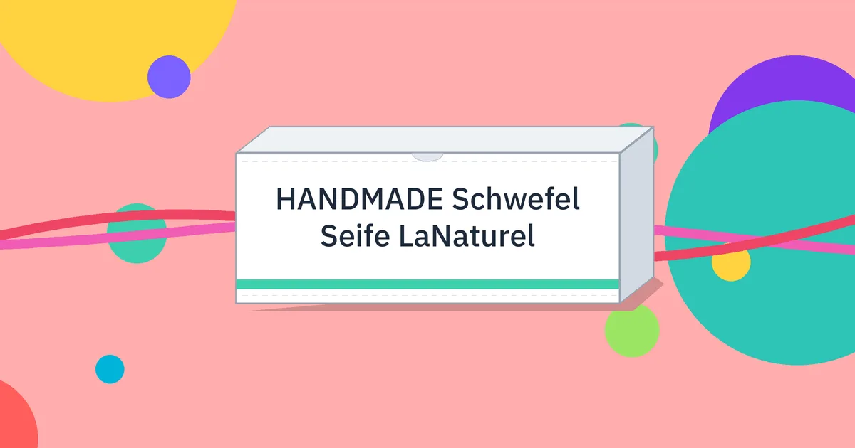Symbolbild: Packung mit der Aufschrift HANDMADE Schwefel Seife LaNaturel (PZN 18841898) – Verfügbarkeit und Bezug in Apotheken in Frankfurt am Main