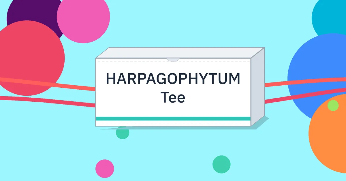 Symbolbild: Packung mit der Aufschrift HARPAGOPHYTUM Tee (PZN 19549792) – Verfügbarkeit und Bezug in Apotheken in Frankfurt am Main