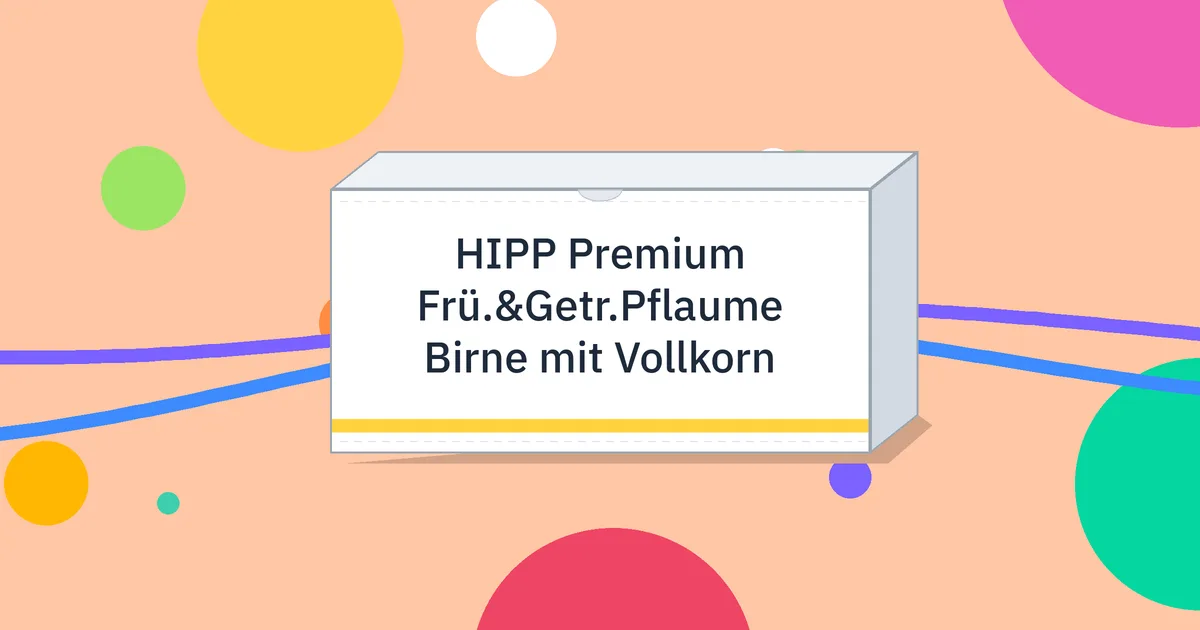 Symbolbild: Packung mit der Aufschrift HIPP Premium Frü.&Getr.Pflaume Birne mit Vollkorn (PZN 18436034) – Verfügbarkeit und Bezug in Apotheken in Frankfurt am Main