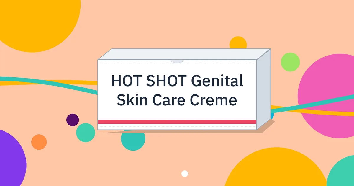 Symbolbild: Packung mit der Aufschrift HOT SHOT Genital Skin Care Creme (PZN 13170086) – Verfügbarkeit und Bezug in Apotheken in Frankfurt am Main